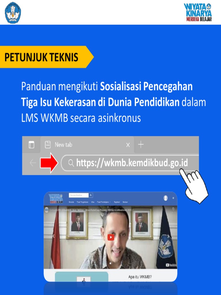 Tutorial Akses Dan Pembelajaran Di LMS WKMB - P3IKLK | PDF | Komputer