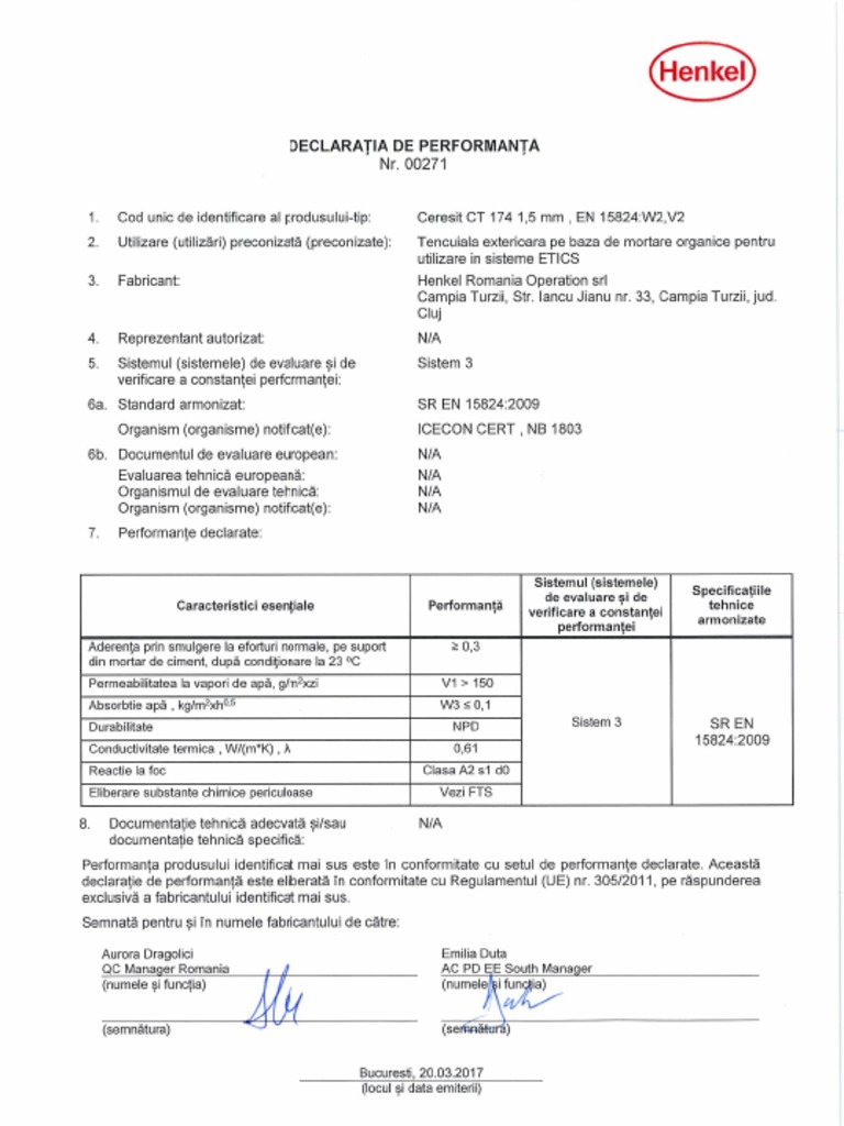 Certificat de conformitate-CT174 | PDF