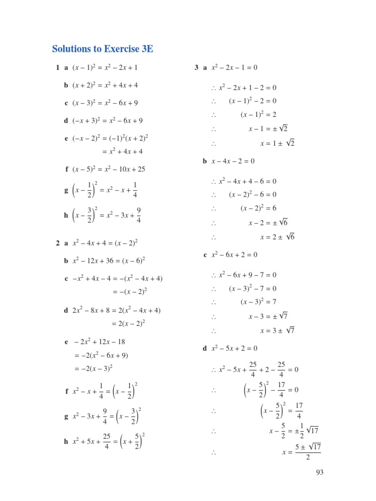 3E Worked Solutions | PDF