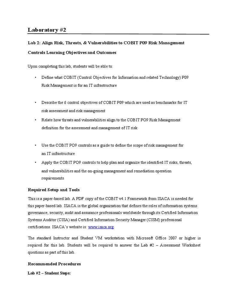 IAA202 IA17A Lab2 Team1 | PDF | Vulnerability (Computing) | Risk