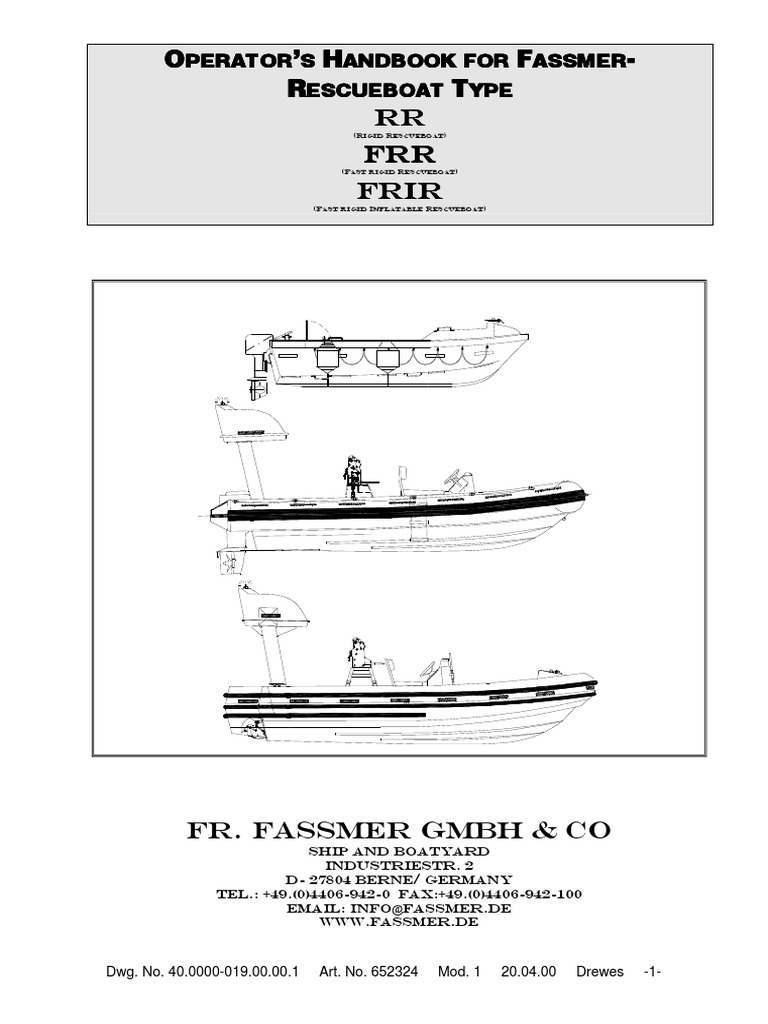 Fassmer Rescue Boat Operator's Handbook | PDF | Battery Charger ...