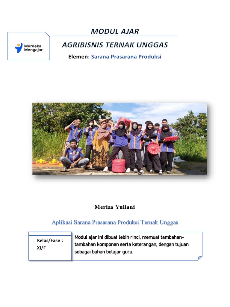 Modul Ajar Agribisnis Ternak Unggas - Agribisnis Ternak Unggas - Kelas XI - Fase F - Fase F | PDF