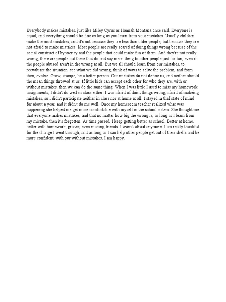 Everybody Makes Mistakes | PDF