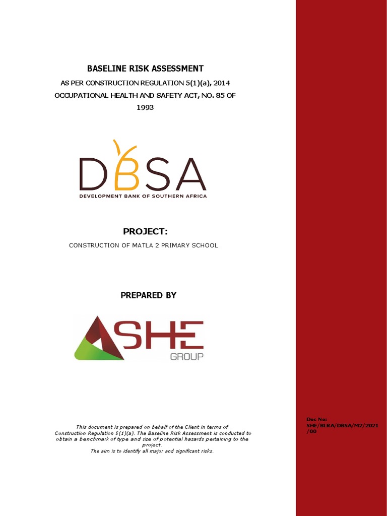 121212baseline Risk Assessment - Matla 2 School Rev00 | PDF | Risk ...