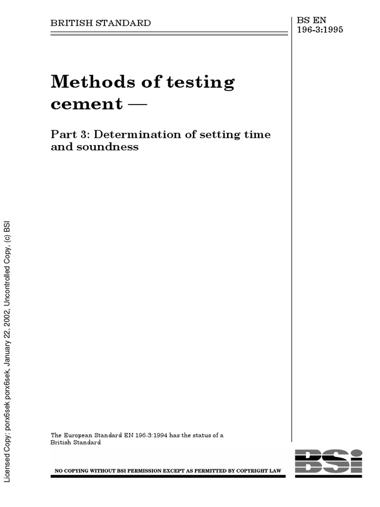 9.BS EN 196 - 3 - Soundness of Cement | PDF