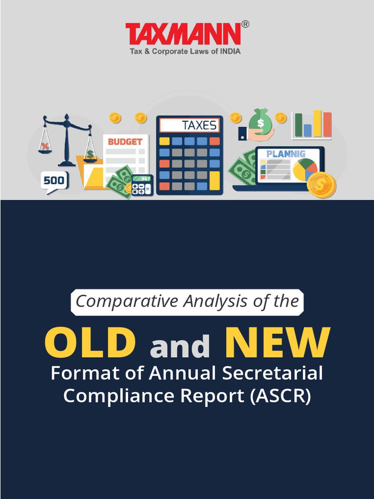 Taxmann Analysis - Comparative Analysis of The Old & New Format of ASCR | PDF | Regulatory ...