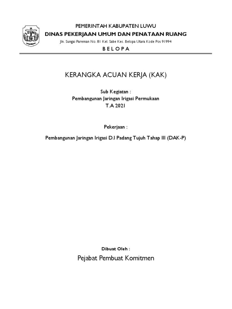 Kak SPV Padang Tujuh | PDF