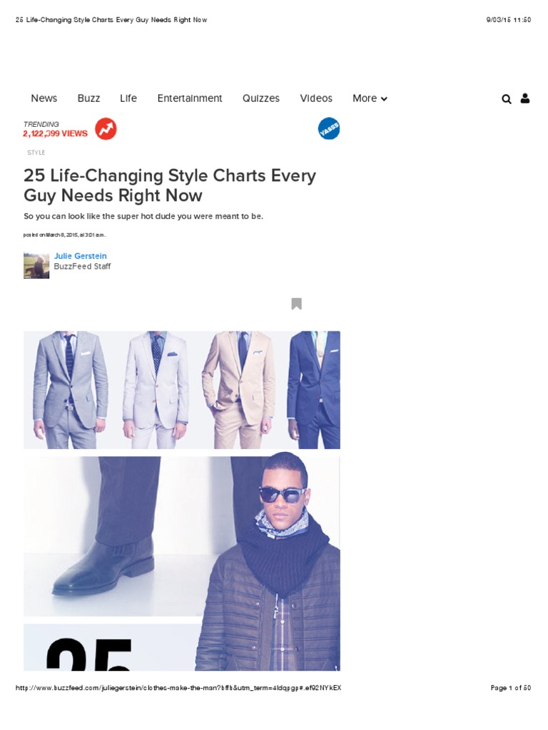 Essential Style Charts for Men | PDF | Clothing