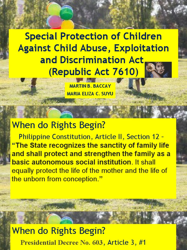Special Protection of Children Against Child Abuse | PDF