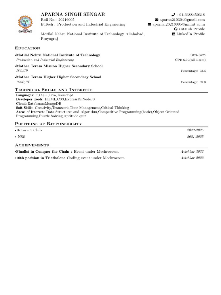 Aparna - Resume - 1 - ( | PDF