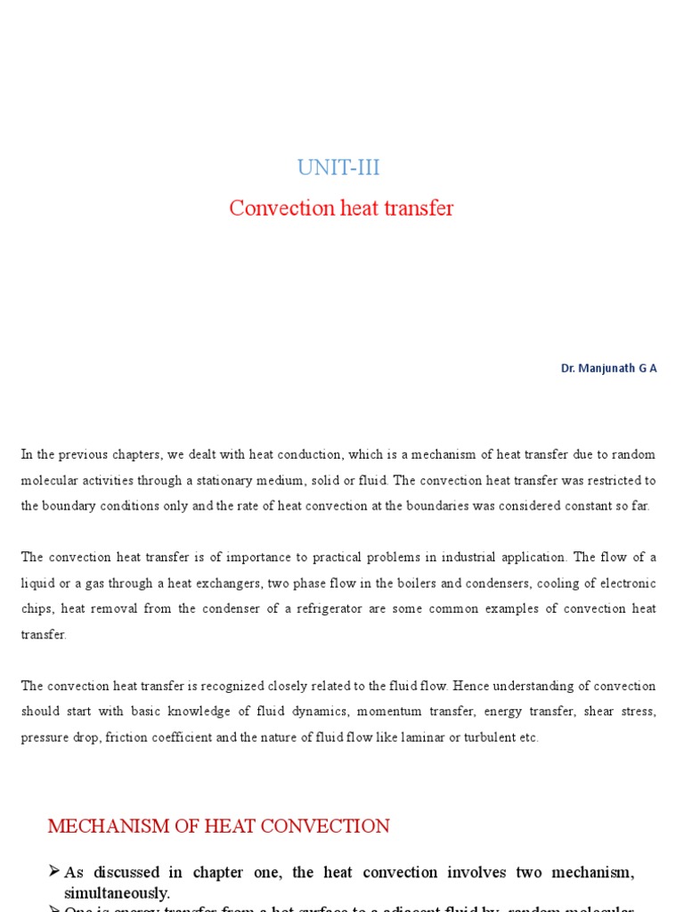 Unit-3 Convection | Download Free PDF | Convection | Heat Transfer