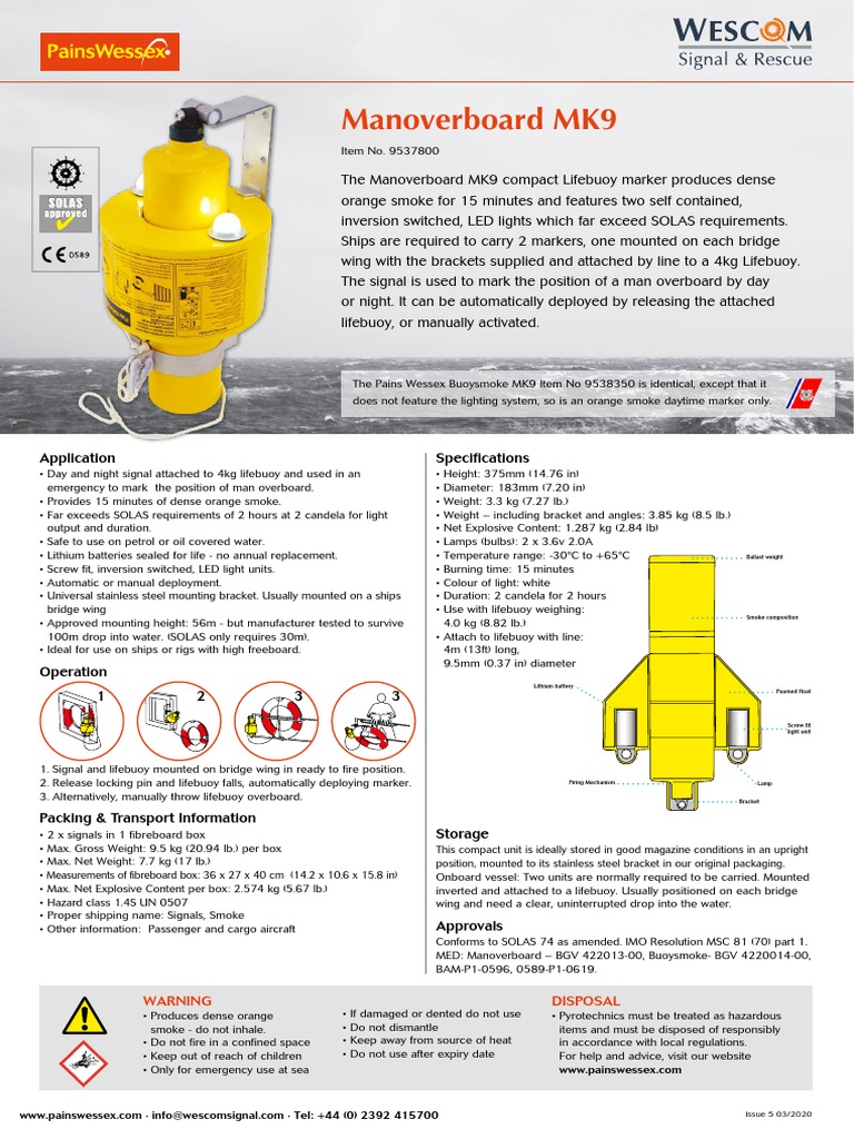 Pains Wessex Manoverboard MK9 Guide | PDF | Manufactured Goods
