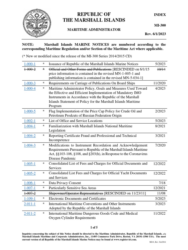 Index Marine Notices | PDF | Shipping | Water Transport
