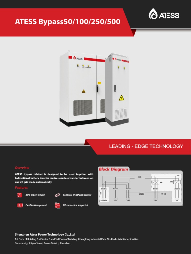 ATESS Bypass Cabinet Overview | PDF | Power Inverter | Power Engineering