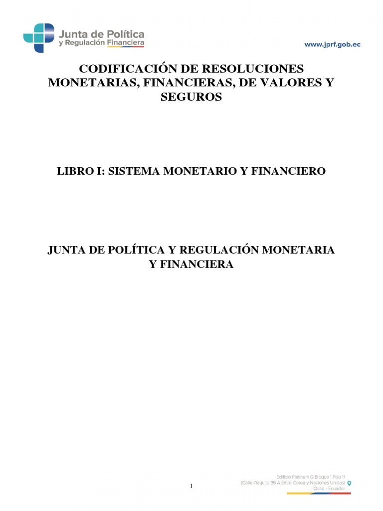 LIBRO I Codificacion JPRF Actualizado Res. 064 30-03-2023 | PDF ... LIBRO I Codificacion JPRF Actualizado Res. 064 30-03-2023 | PDF ...