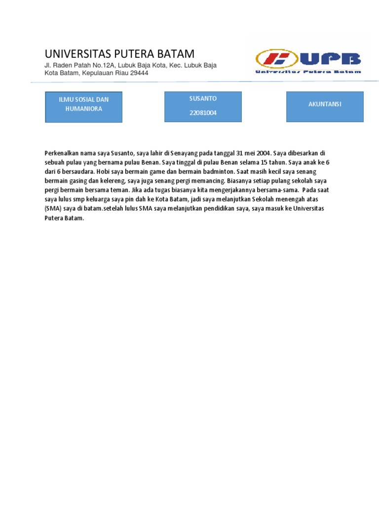 Universitas Putera Batam | PDF