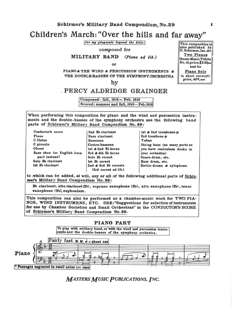 Childrens March Piano | PDF