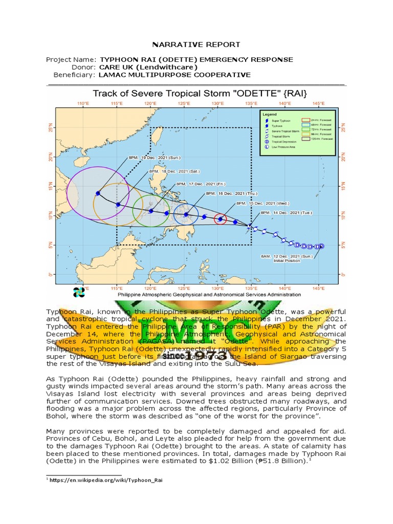 Narrative Report | PDF | Physical Geography | Branches Of Meteorology