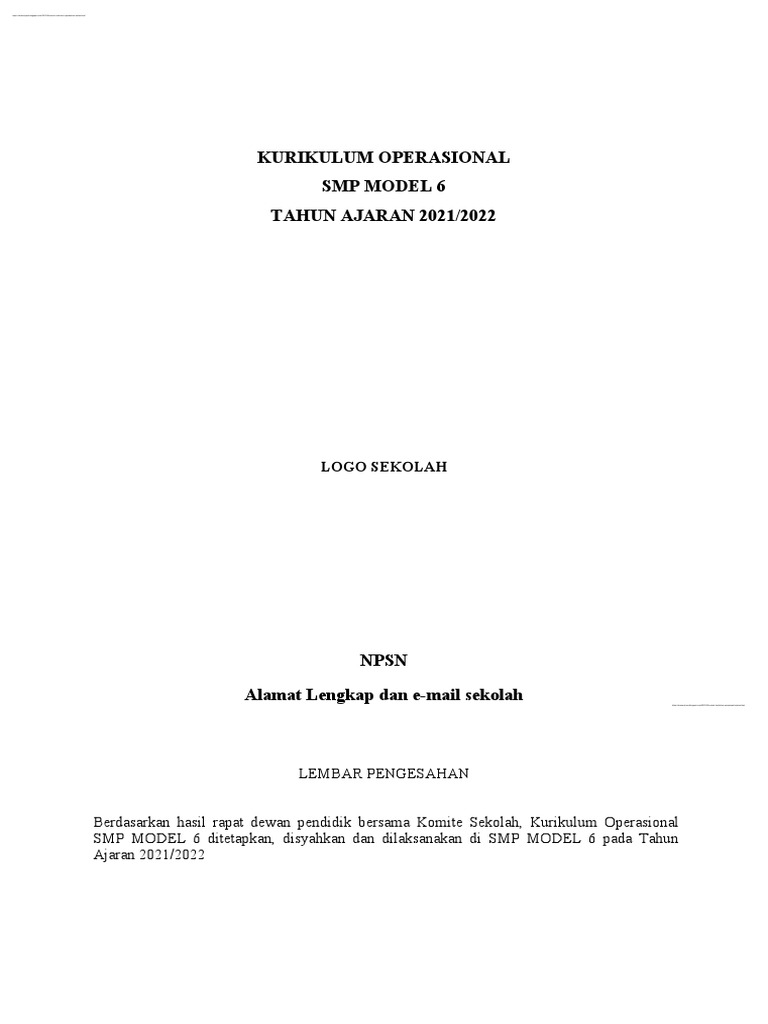 Contoh Kosp_ktsp Psp | PDF