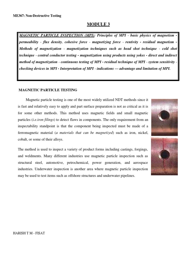 NDT Module 3 | PDF | Magnetic Field | Magnet