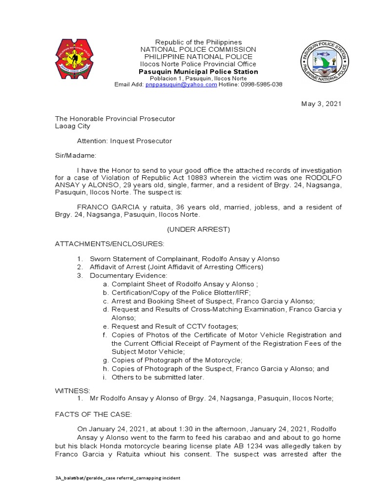 Case Referral | PDF | Misconduct | Crimes