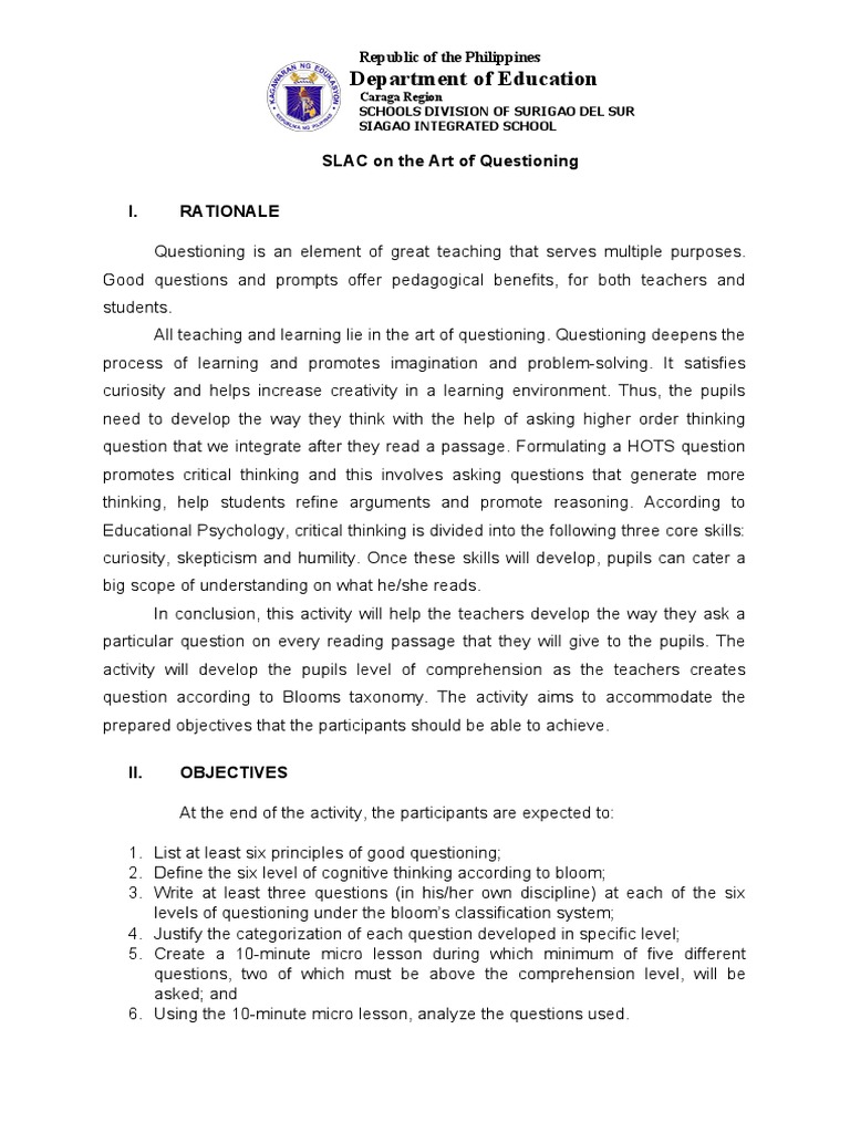 Enhancing Questioning Skills in Teaching | PDF