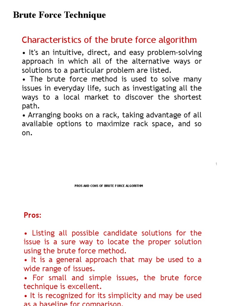 Module 1 Bruteforce - Intro | PDF | Applied Mathematics | Computational ...