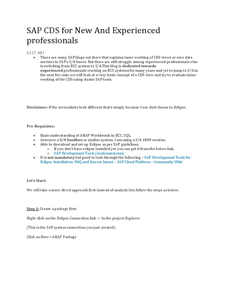 SAP HANA - CDS - EXPLICATION - Comment Créer SAP CDS For New and ...