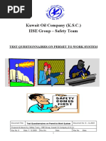 ADNOC Group WMS Permit To Work Answer Booklet | PDF | Vice President ...