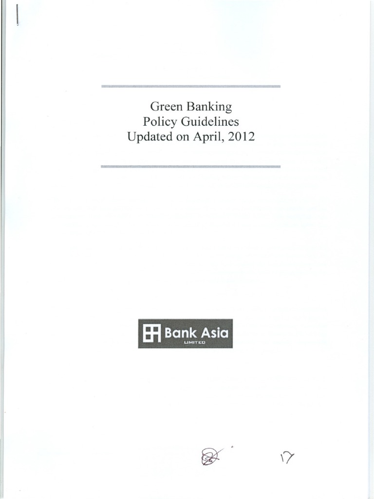 Green Banking Policy | PDF