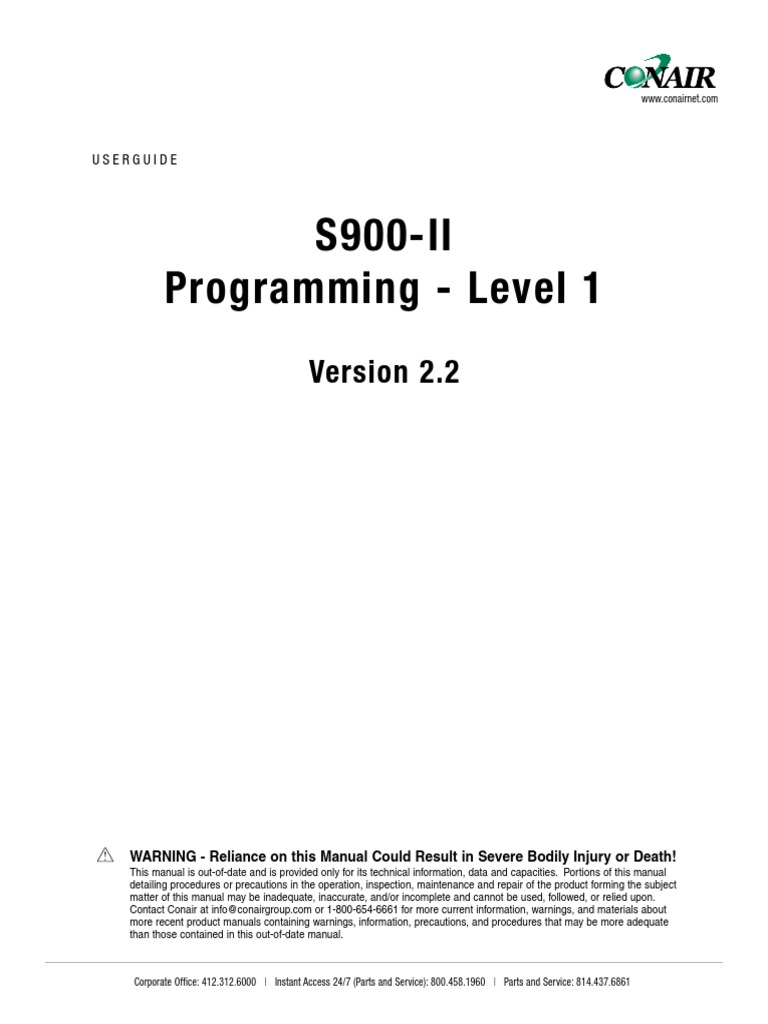 S900-II Programming - Level 1 | PDF