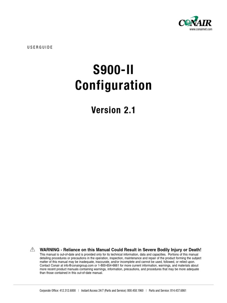 S900 II Configuration V21 | PDF | Parameter (Computer Programming) | Computing