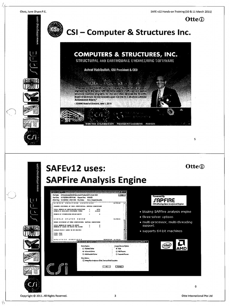 CSI SAFE Course Material | PDF | Mechanical Engineering | Building Technology