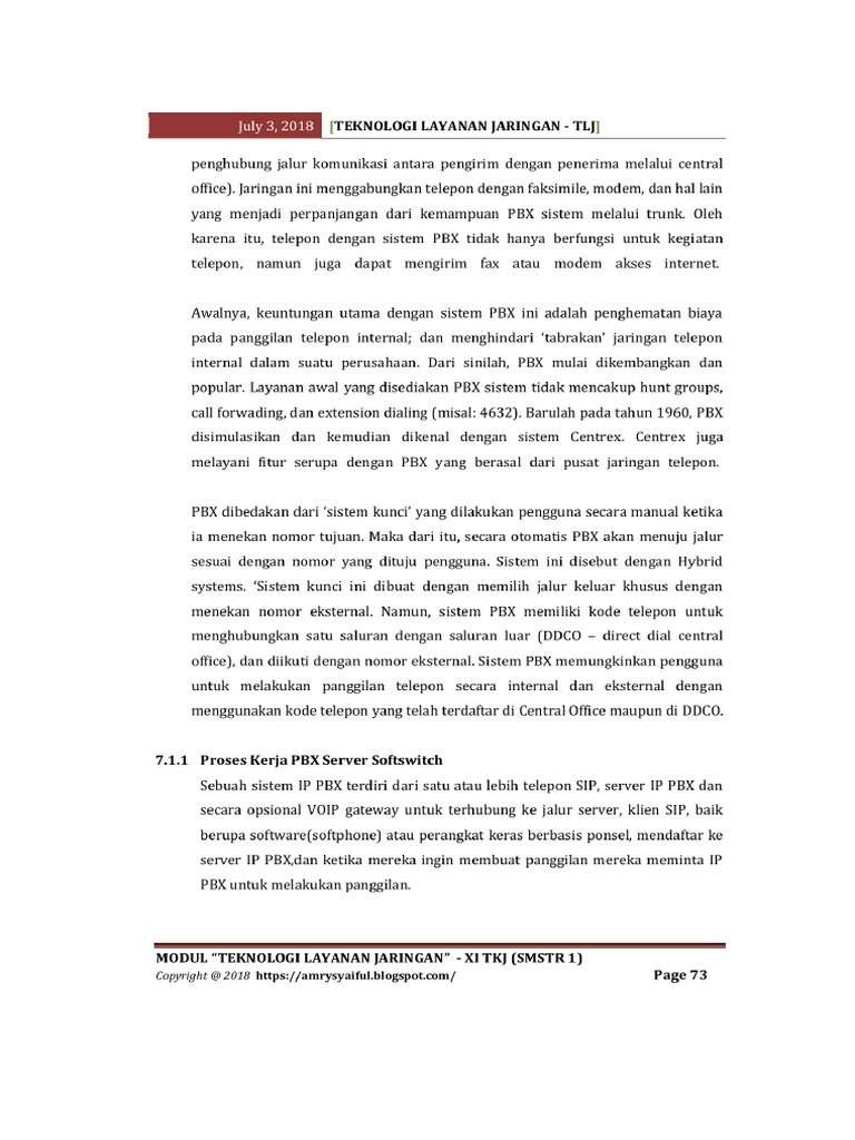Modul Teknologi Layanan Jaringan | PDF