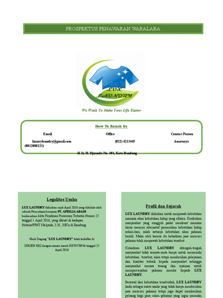 Prospektus Waralaba Fix | PDF