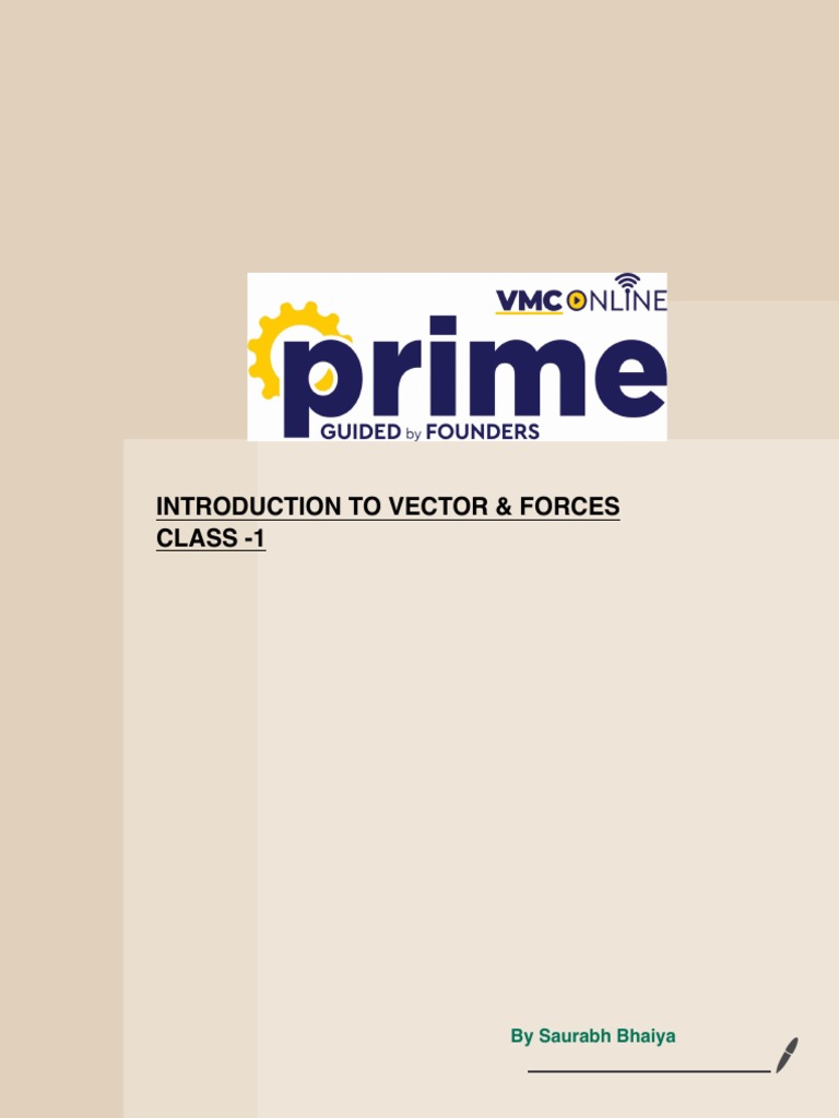 Vectors 1 Prime 2025 | PDF | Euclidean Vector | Velocity