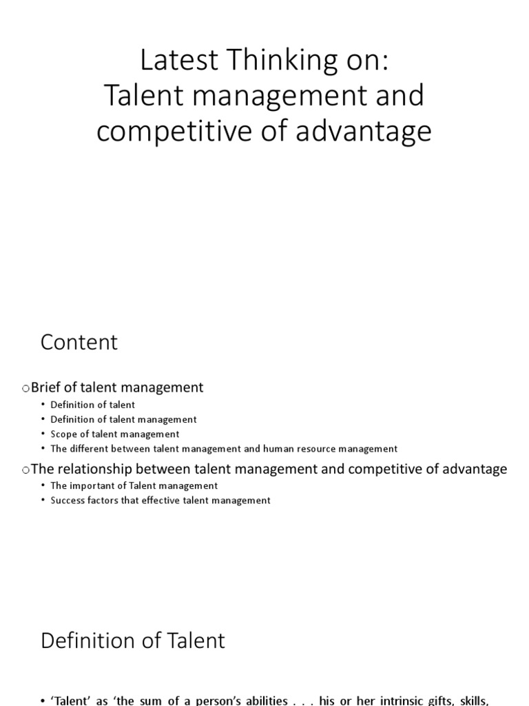 Talent Management | PDF | Talent Management | Employee Retention