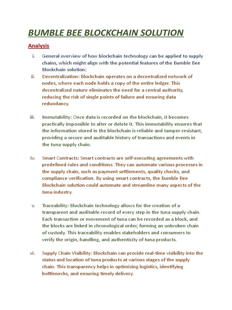 Bumble Bee Blockchain Solution | PDF | Authentication | Internet Of Things