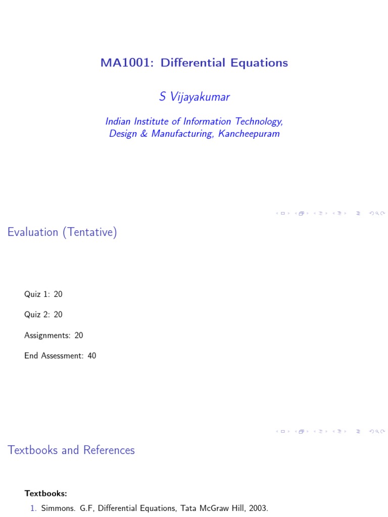 1 First Order Equations Pdf Differential Equations Force