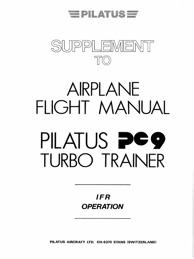 AFM Supplement (IFR Operation) 1 R | PDF