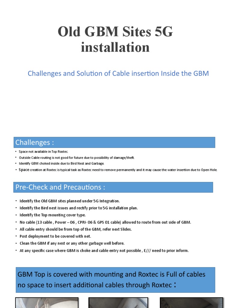 Old GBM 5G Installation | PDF