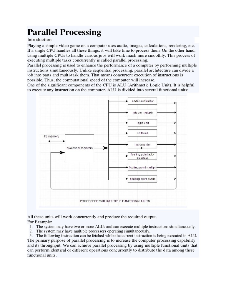 Parallel Processing Unit 6 Pdf Parallel Computing Computer Network