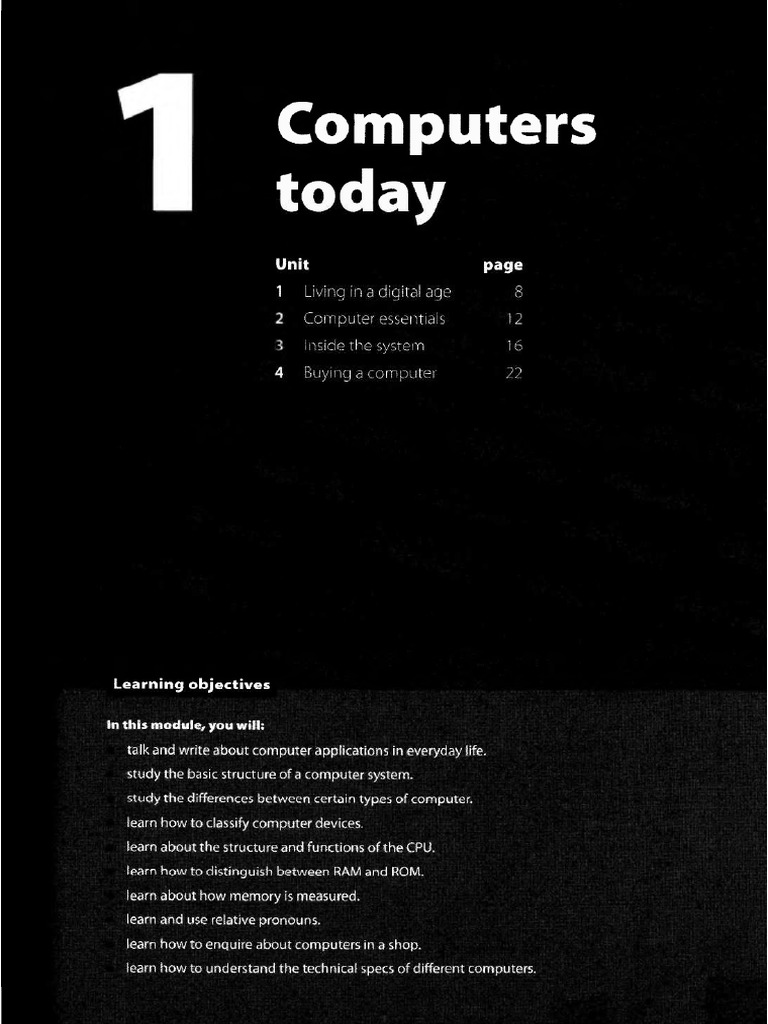 Infotech TR Book Unit 1 | PDF