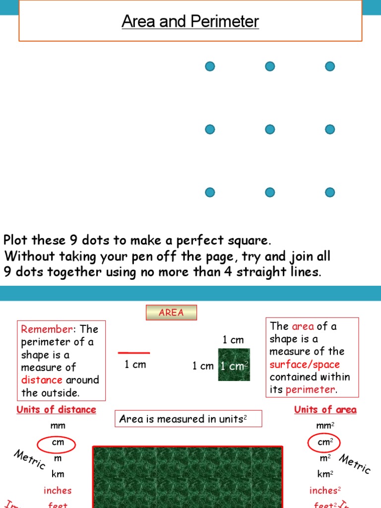 Area and Perimeter | PDF | Area | Shape