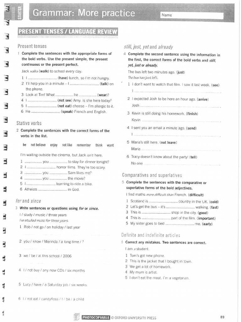 Grammar Practice | PDF