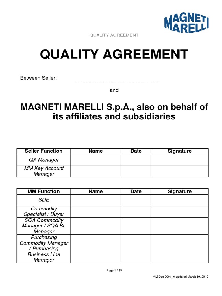 Magnetimarelli Qa Doc 0001 A Rev Mar 2010 | Download Free PDF | Sales ...
