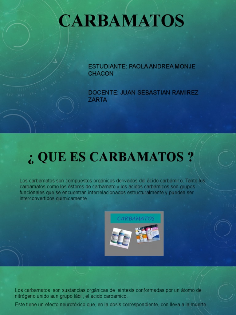 Carbamatos: Estructura y Toxicidad | PDF | Sustancias químicas ...