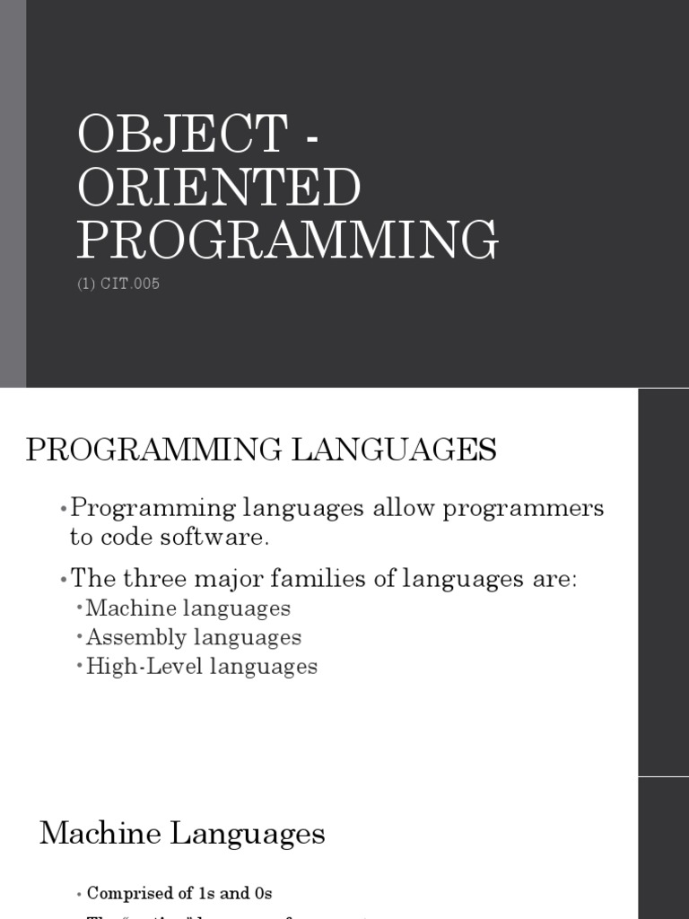 OOP Concepts for Programmers | PDF | Method (Computer Programming ...