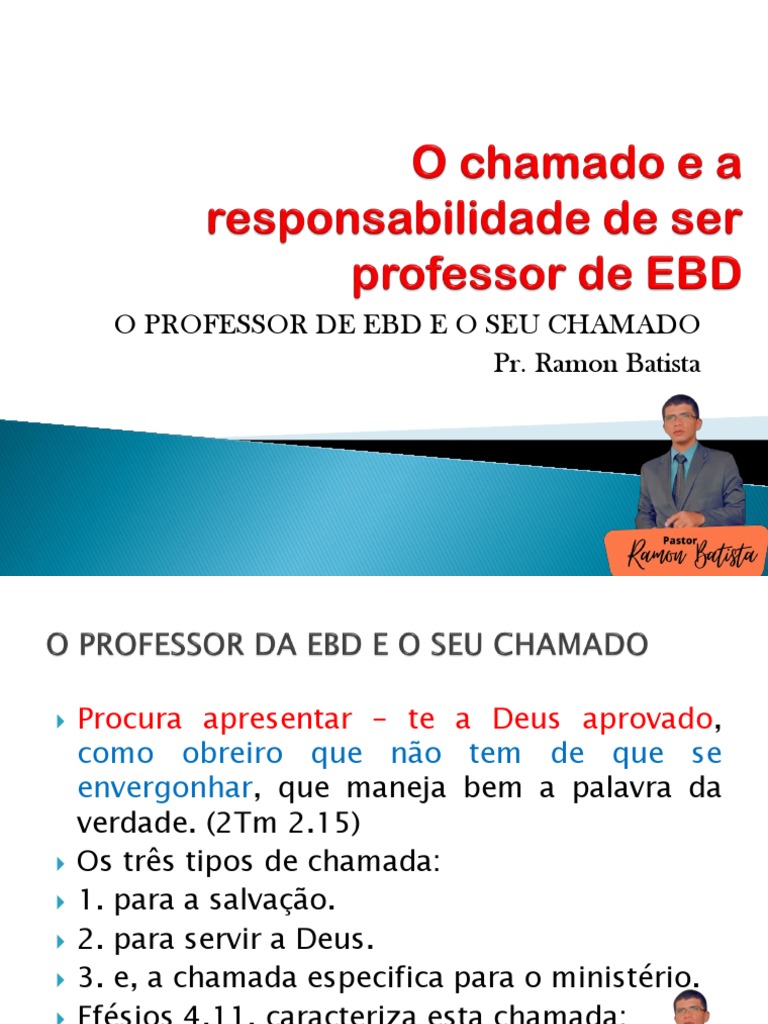 O Chamado e A Responsabilidade de Ser Professor | PDF
