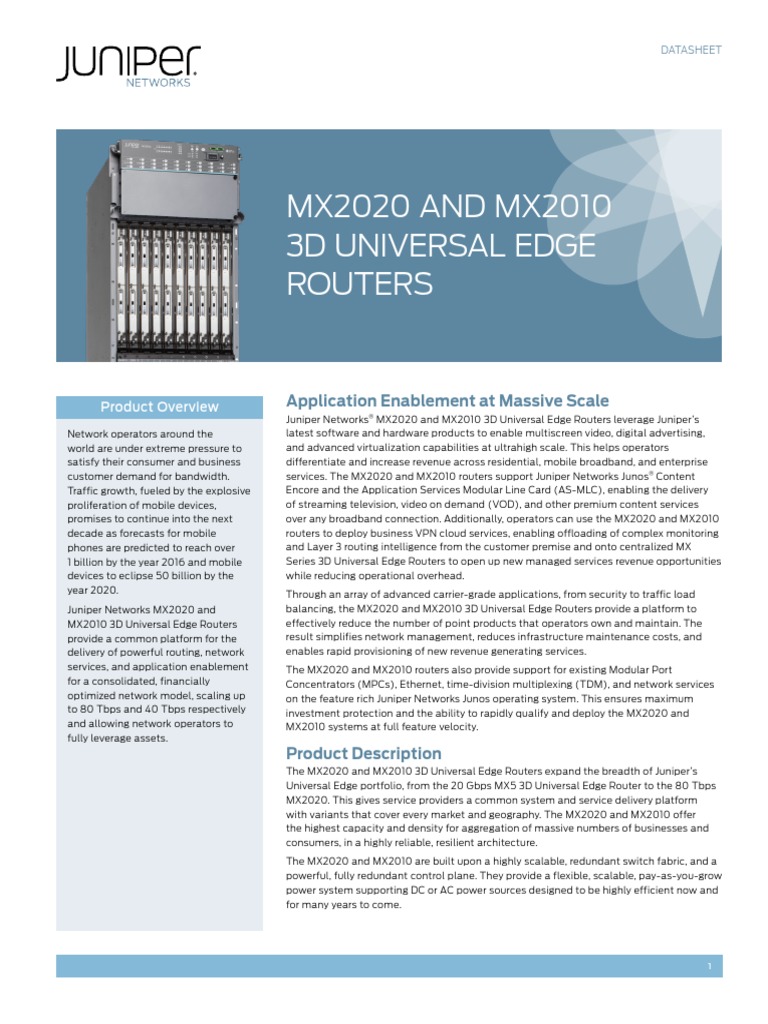 MX2000 Series Ethernet Services Routers Datasheet | PDF | Virtual ...